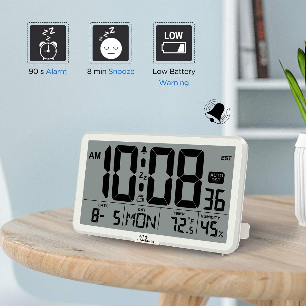 Mua WallarGe Auto Set Digital Wall Clock Battery Operated, Desk Clocks ...