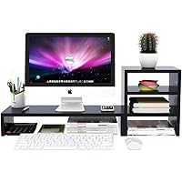 Amazon.com: COOGOU Black Desk Monitor Stand Riser for Computer Monitor ...