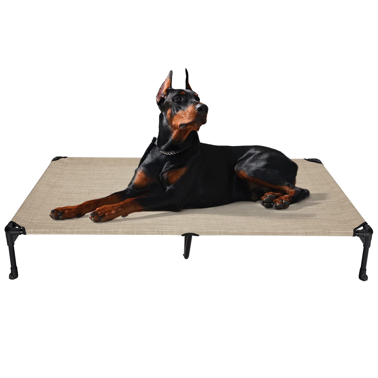 Veehoo Cooling Elevated Dog Bed, Portable Raised Pet Cot with Washable ...
