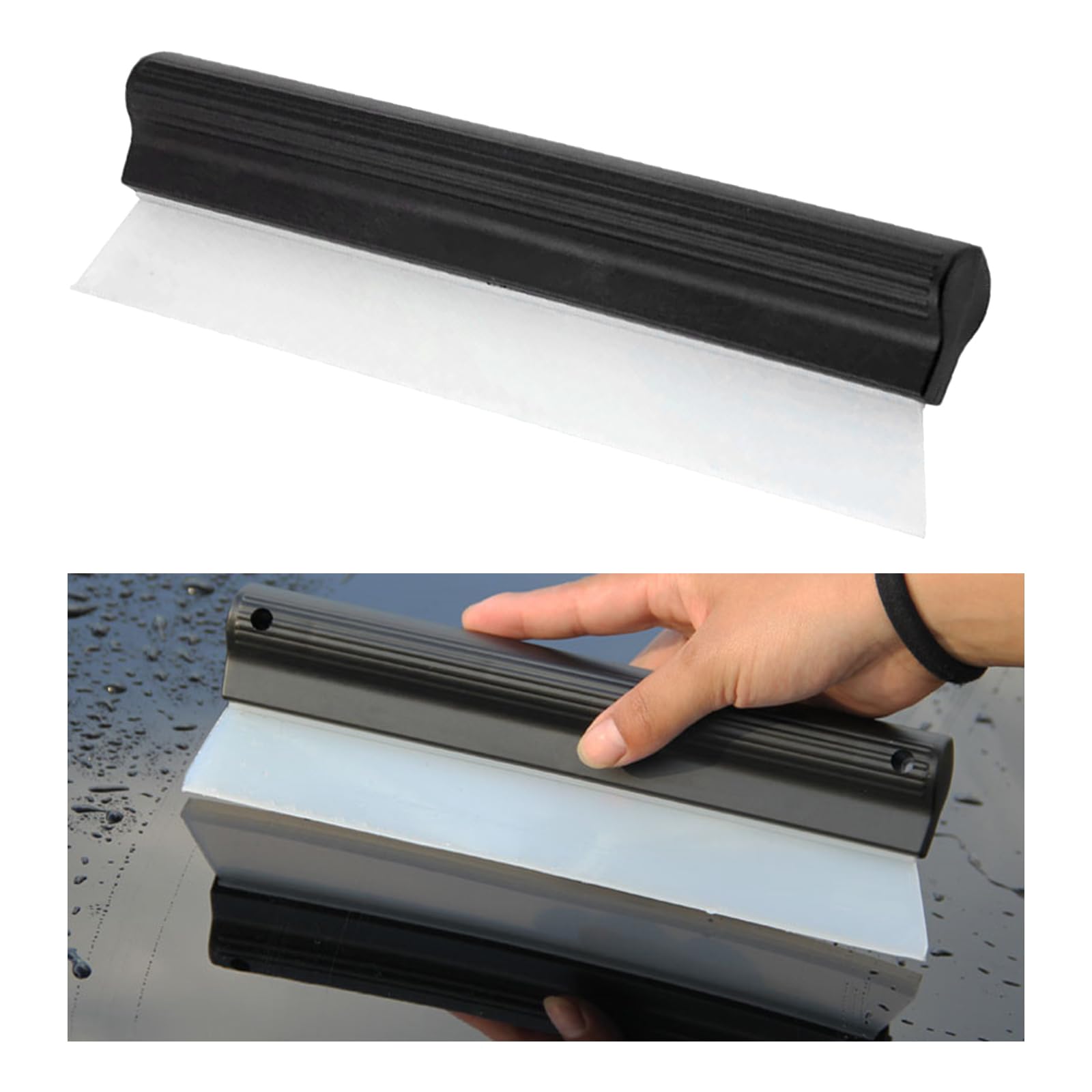 Ziciner Car Water Blade Squeegee, Silicone Squeegee Glass Wiper for Car ...