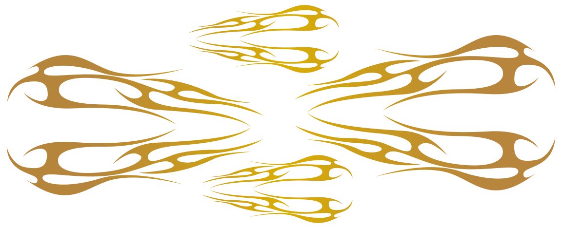 Amazon.com: Motorcycle Flame 4 decal Tribal KIT - For tank and fenders ...