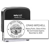 Amazon.com : ExcelMark A-43 Self-Inking Round Rubber Notary Stamp - State of Ohio : Business ...