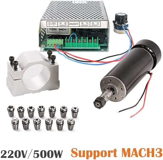 CNC Spindle 500W Air Cooled 0.5kw Milling Motor and Spindle Speed Power ...