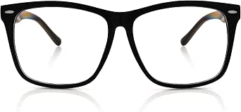 Amazon.com: 5zero1 Fake Glasses Big Frame Clear For Women Men Fashion ...