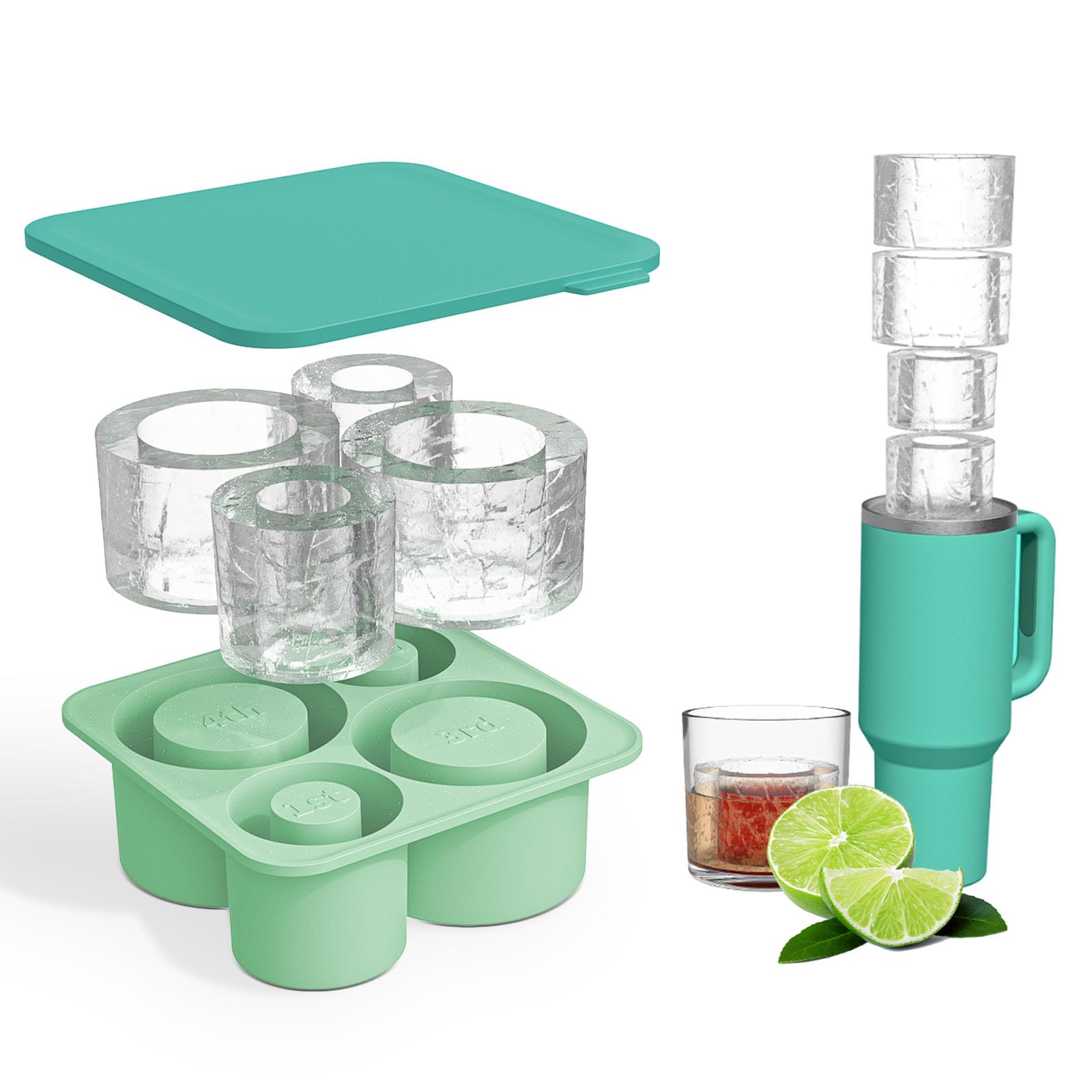 Nenkarn Ice Cube Tray for Stanley Cup 20 30 40oz Tumbler, Stanley Ice ...