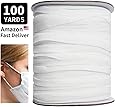 Amazon.com: 100 Yard Flat Elastic Band, Earloop Cord Roll Elastic Strap ...