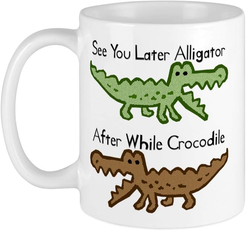 Amazon.com: CafePress Alligator And Crocodile Mug Unique Coffee Mug ...