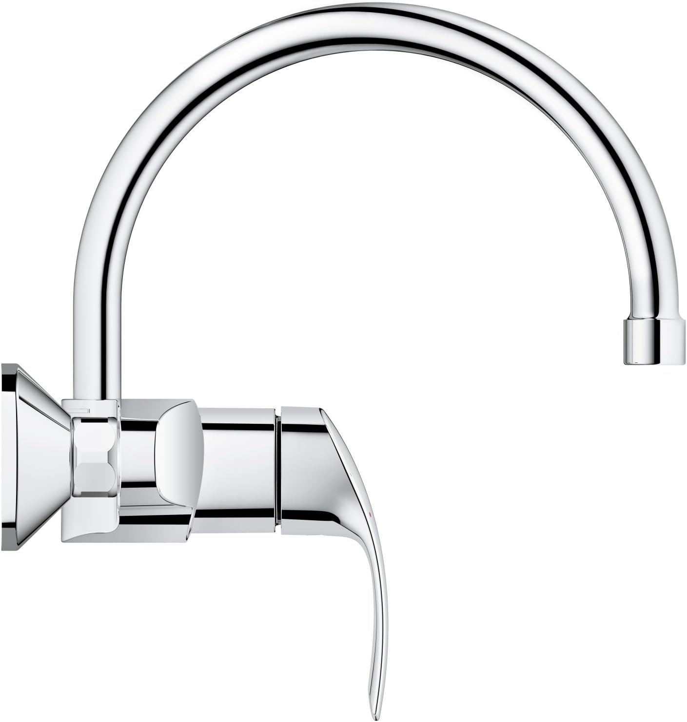 Grohe 32482002 Eurosmart Single-Knob Mixer Tap High Spout Sink, In-Wall ...