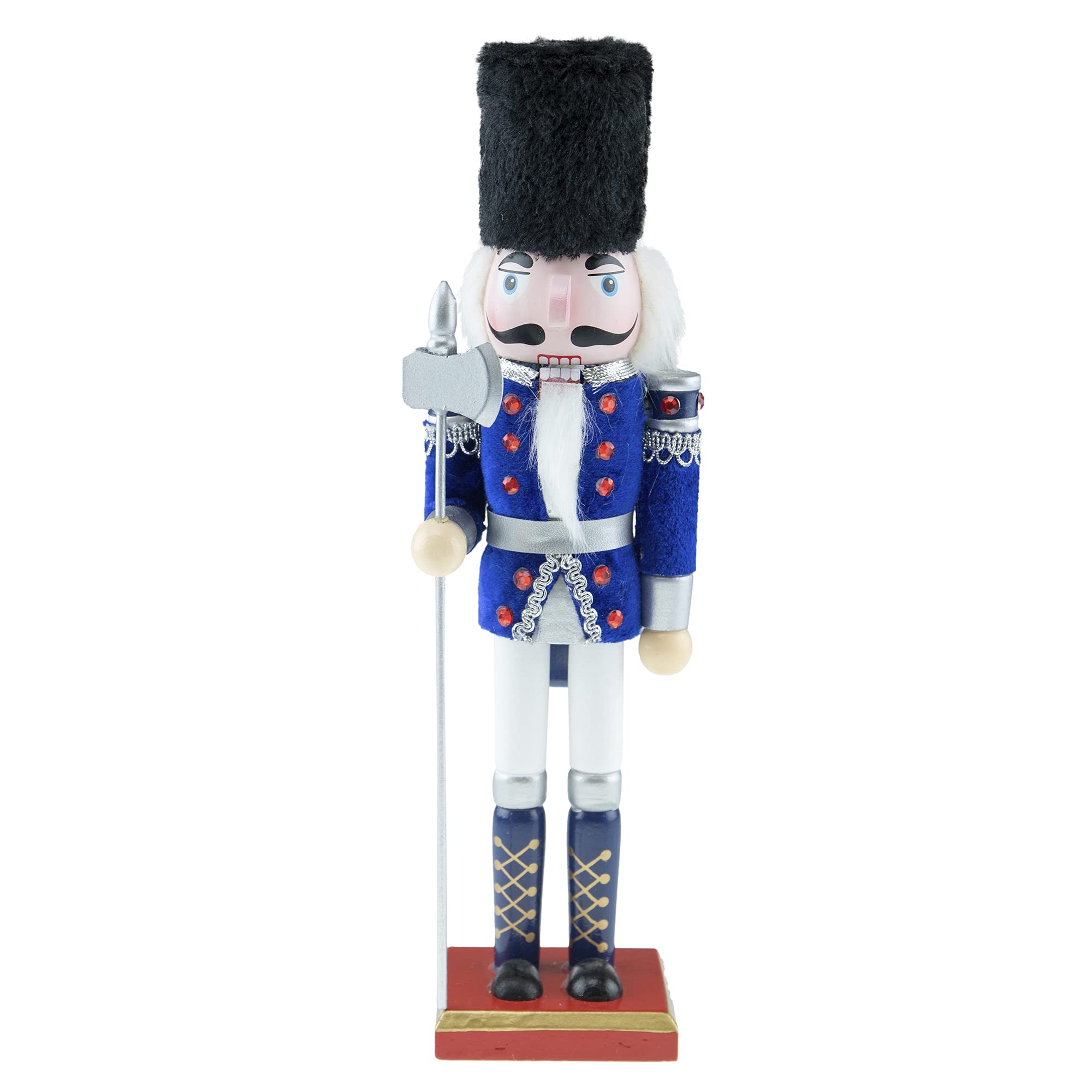 Clever Creations Blue Guard 12 Inch Traditional Wooden Nutcracker ...