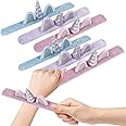 Amazon.com: ArtCreativity Plush Unicorn Slap Bracelets for Kids, Set of 12, Cute Slap Bands for ...