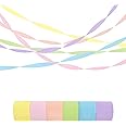 Amazon.com: UNIIDECO Crepe Paper Streamers 6 Rolls Pastel Rainbow ...
