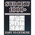 Sudoku Puzzle Book for Adults, Teens and Seniors: 1000+ Sudoku Puzzles ...