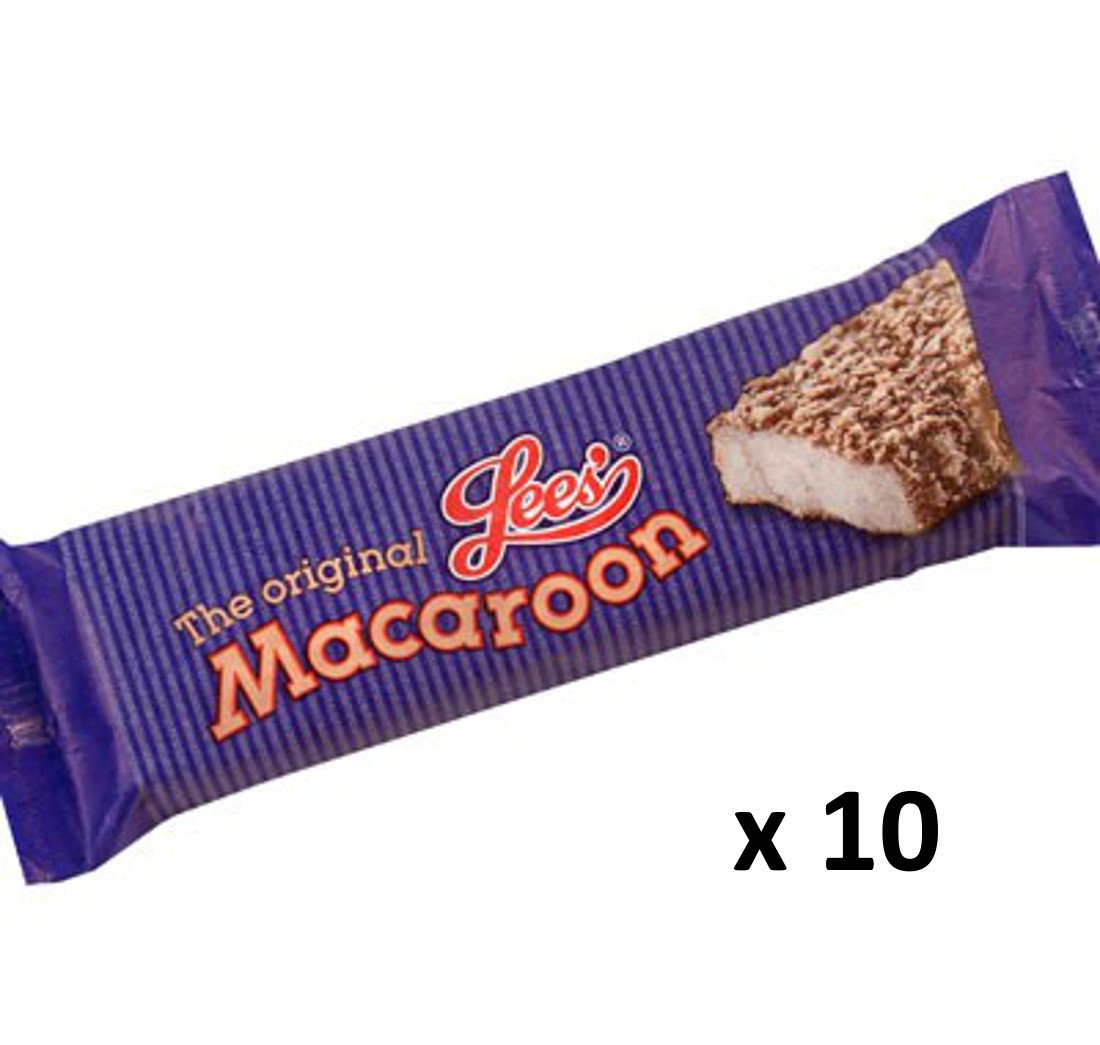 10 x Lee's Original Macaroon Bar 70g (Confectionery Bars) - fondant ...