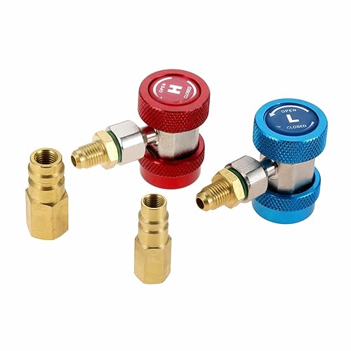 gohantee R134A Adapter Fittings Kit, Adjustable R-134A Quick Coupler ...