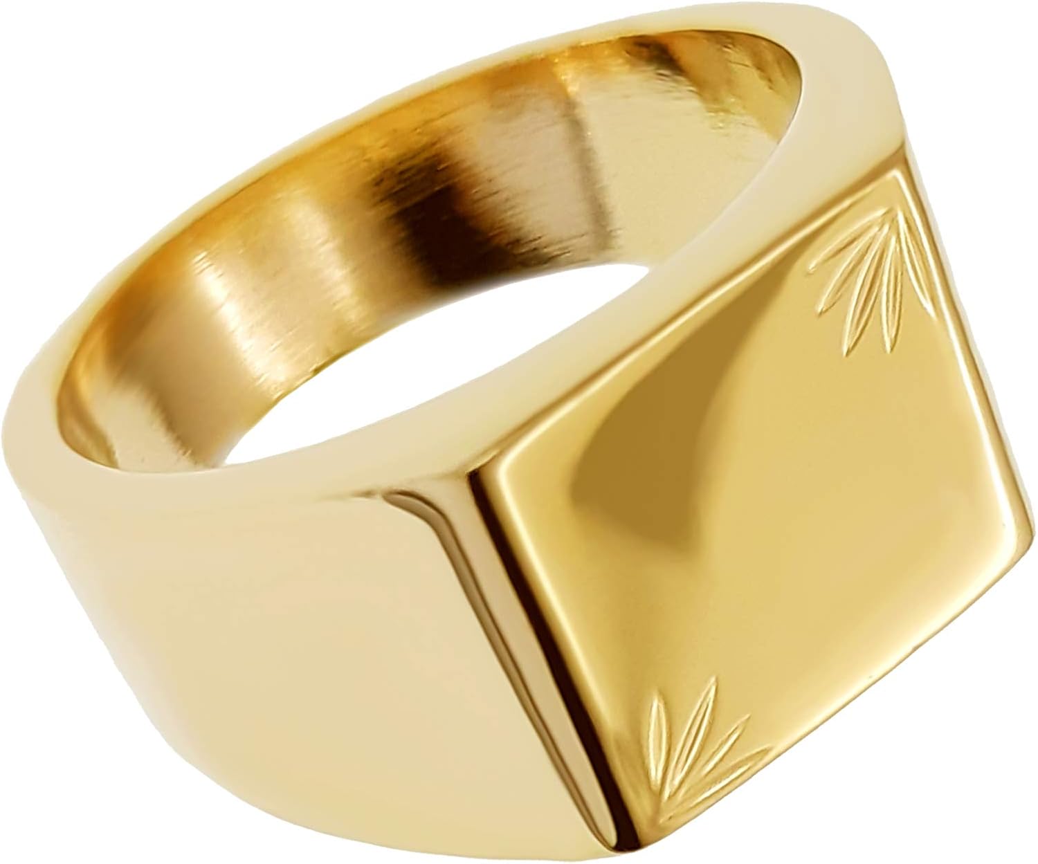 Anello chevalier placcato oro 18 carati, misura a scelta, da uomo ...