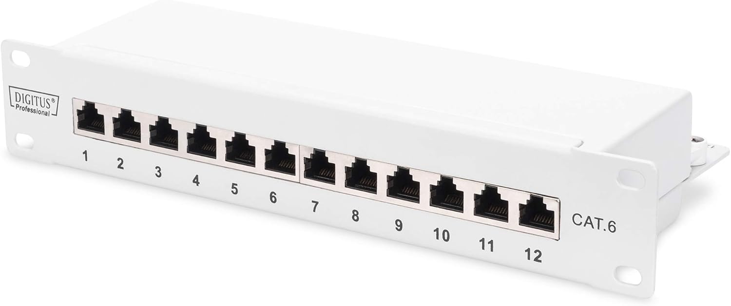 CAT 6, Class E Patch Panel, shielded, grey – BigaMart