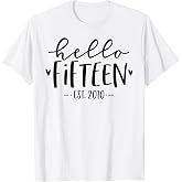 Amazon.com: Chapter 15th Birthday Girl Princess Shirt 15 Years Old T ...
