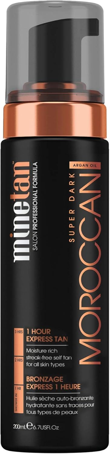 MINETAN BODY Moroccan Self Tan Foam – Argan Oil Enriched Self Tanning ...