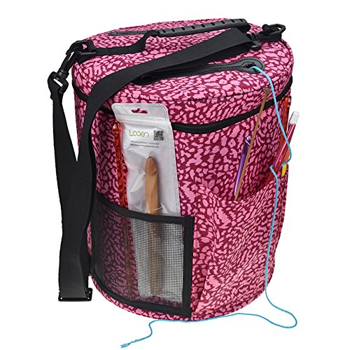 Large Yarn Storage Bag Cylinder Wool Storage Bag Yarn Organizer with ...
