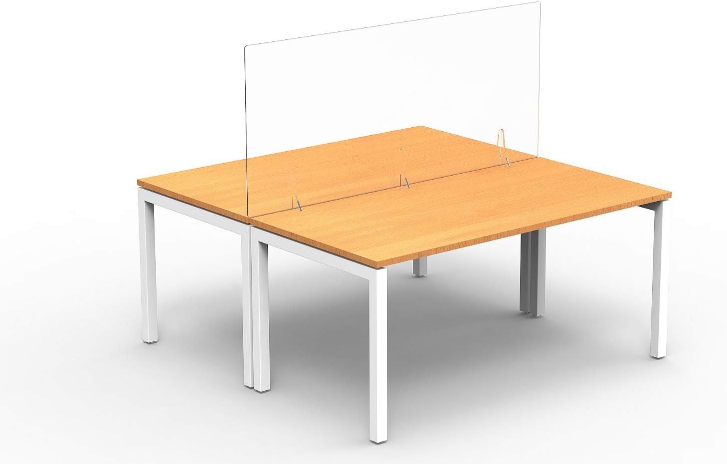 Office Hippo Free Standing Protective Sneeze Guard Screen, Transparent ...