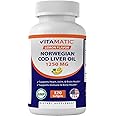 Amazon.com: Vitamatic Norwegian Cod Liver Oil Capsules 1250mg 120 ...