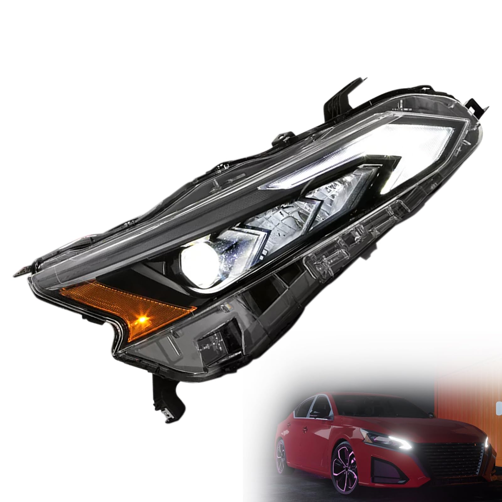 Front Right Full LED Projector Headlights Assembly Headlamps Compatible ...