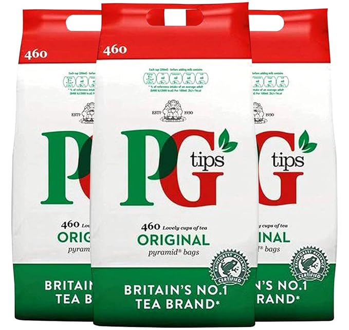 Amazon.com : PG Tips Original Pyramid Tea Bags (Pack of 3, Total 1380 ...