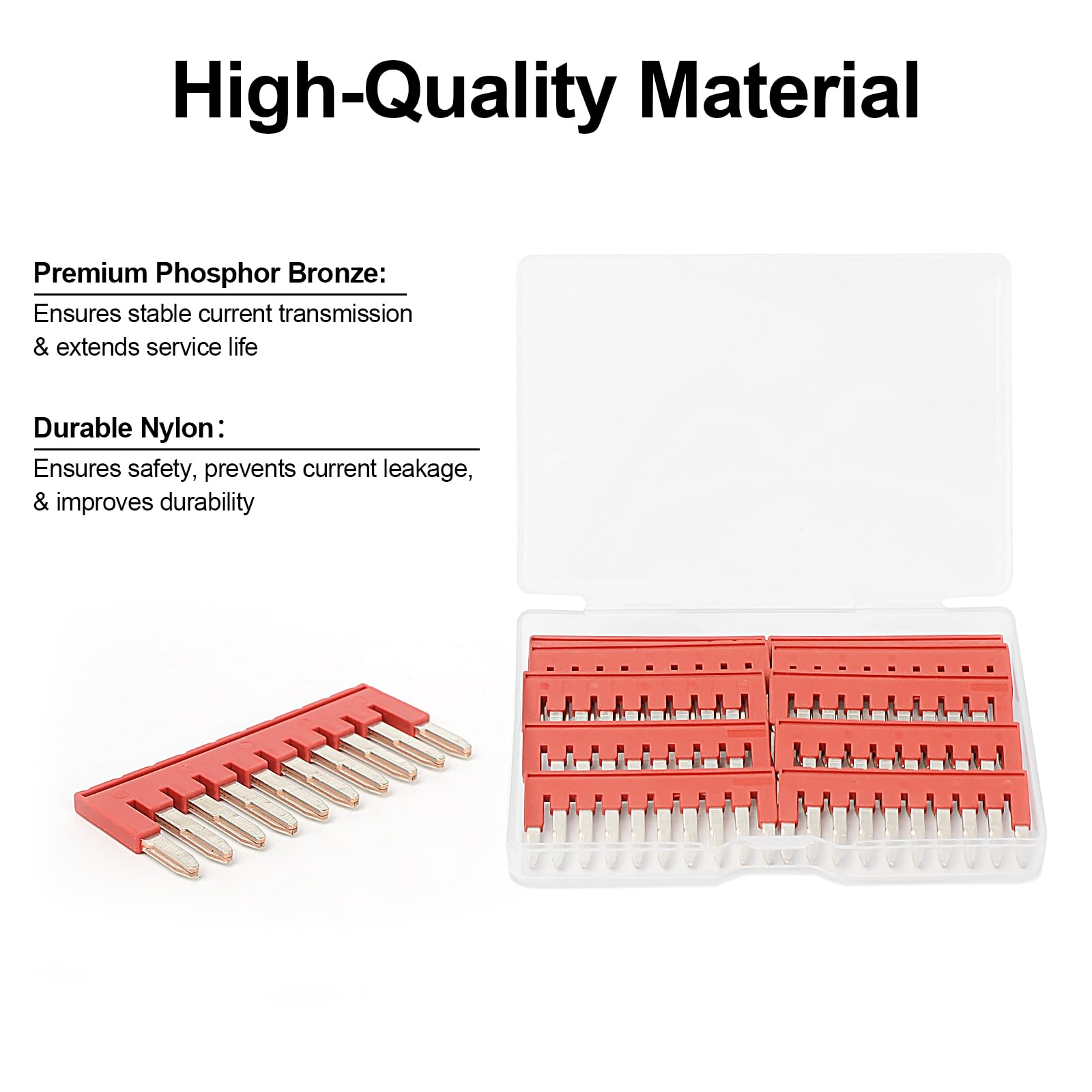 10Pcs FBS 10-5 Terminal Bridge Connector, DIN Rail Terminal Block Press ...