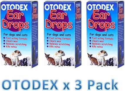 (3 Pack) Otodex - Ear Drops 14ML: Amazon.co.uk: Pet Supplies