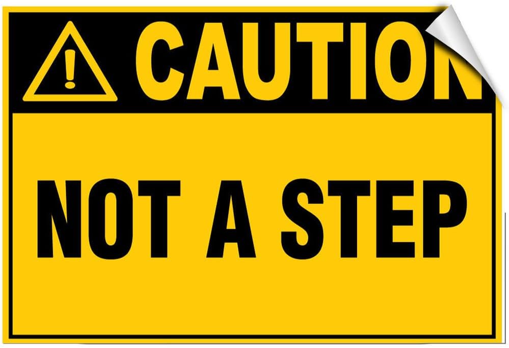Amazon.com : Caution Not A Step Hazard Hazard Labels LABEL DECAL ...