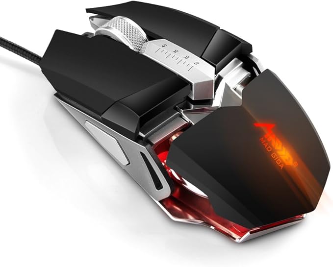 MAD GIGA Mouse da Gioco, Mouse Gaming Ottico con Tasti Laterali ...