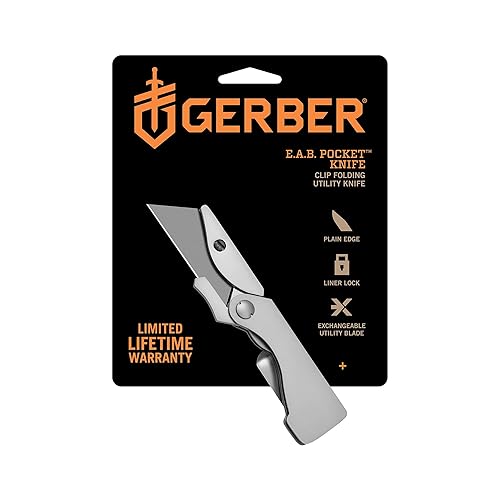 Gerber Gear EAB Pocket Razor Knife with Money Clip - EDC Gear Folding ...