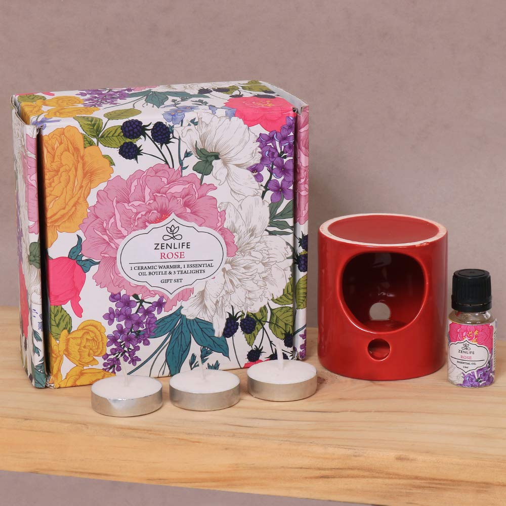 Zenlife Aroma Ceramic Diffuser Gift Box (Rose): Amazon.in: Home & Kitchen