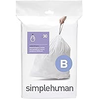 Amazon.com: simplehuman Code B Custom Fit Drawstring Trash Bags in ...