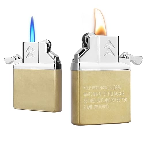 Yusud Butane Lighter Insert, Torch Jet Lighter, Dual Flame Lighter ...