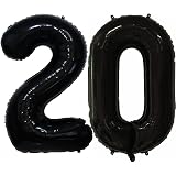 Amazon.com: 40 Inch Black 20 Number Balloons Giant Jumbo Huge 20 Foil ...