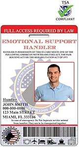Amazon.com : XpressID Holographic Emotional Support Handler ID Card ...