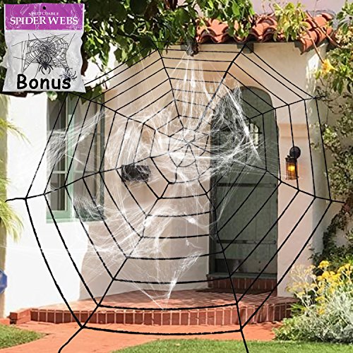 Pawliss Giant Spider Web with Super Stretch Cobweb Set, - Want It All