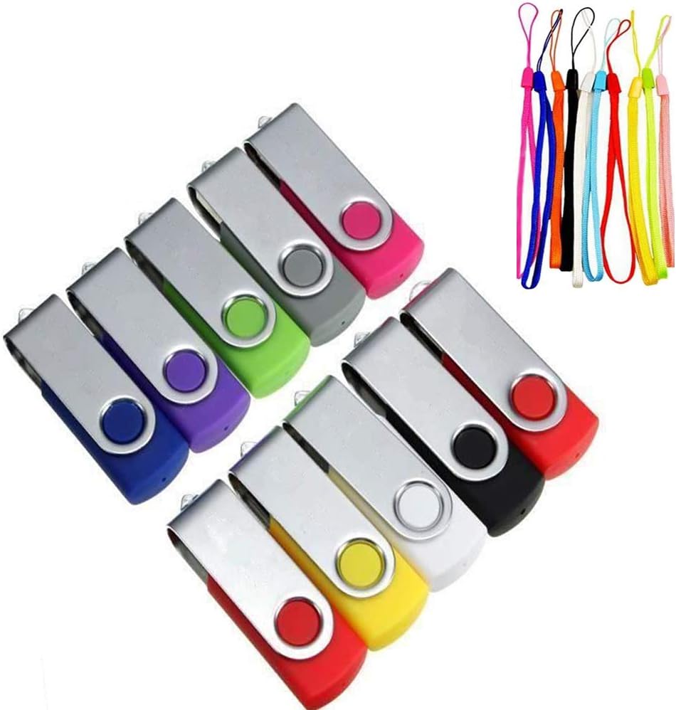 Lot de 10 Clé USB 2.0 8Go Mémoire Stick, Rotation Cle USB 8Go Lot de 10 ...