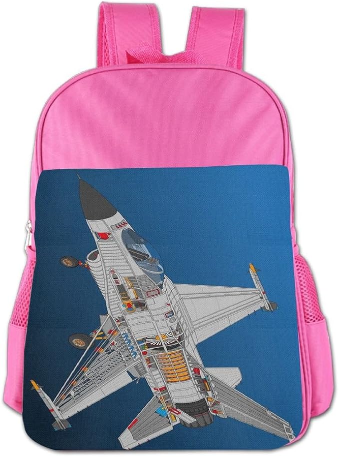 Amazon.com | Unique Jet Fighter Girls And Boys Kid's Backpacks | Kids ...