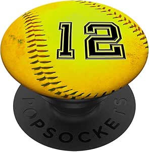 Amazon.com: Softball Number #12 Player Number - Softball PopSockets ...