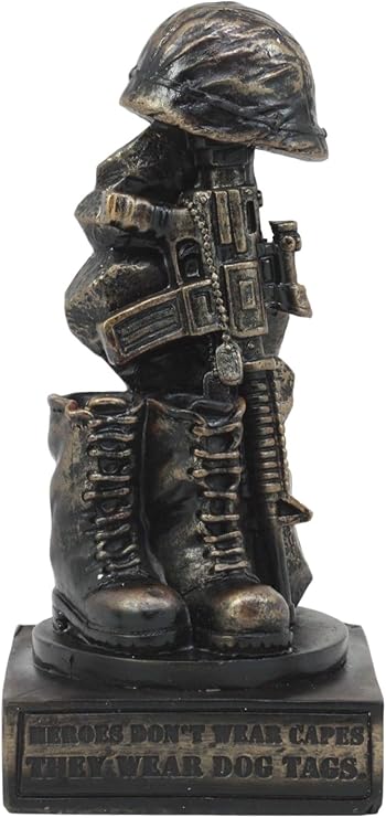 Ebros Patriotic Fallen Soldier Memorial Statue 8" Tall Military Rifle ...