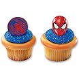 Amazon.com: DecoPac Spider Man Mask and Spider Cupcake Rings (12 Count ...