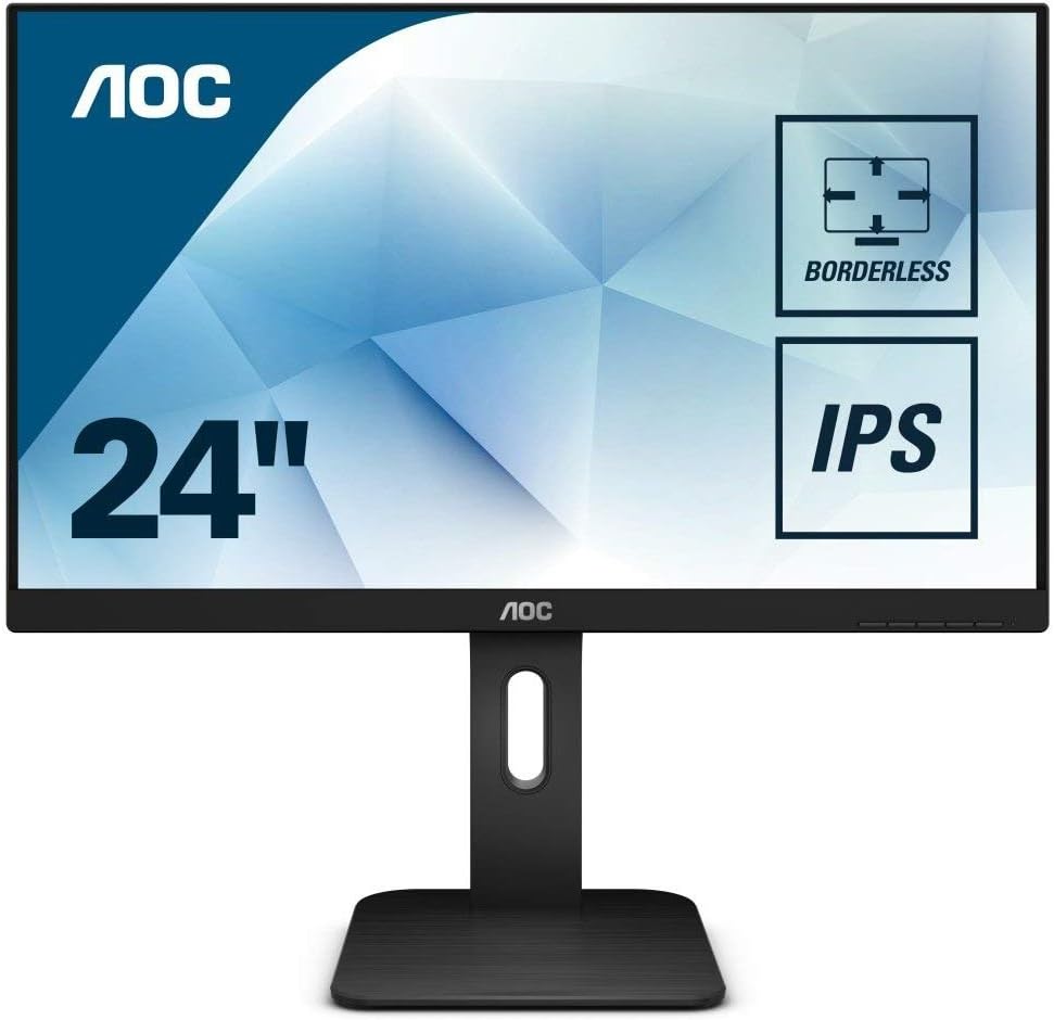AOC X24P1 – 24 Inch FHD Monitor, 60Hz, 4ms, IPS, Height Adjust, USB Hub ...