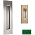 Silver Tone Aluminum Rectangular Flush Pull Handle 5.6" Long for Drawer ...