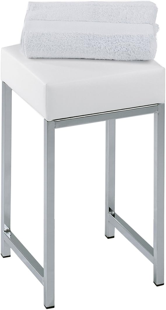 Decor Walther 0502804 DW 64 Badhocker Chrom, Sitz weiß: Amazon.de ...