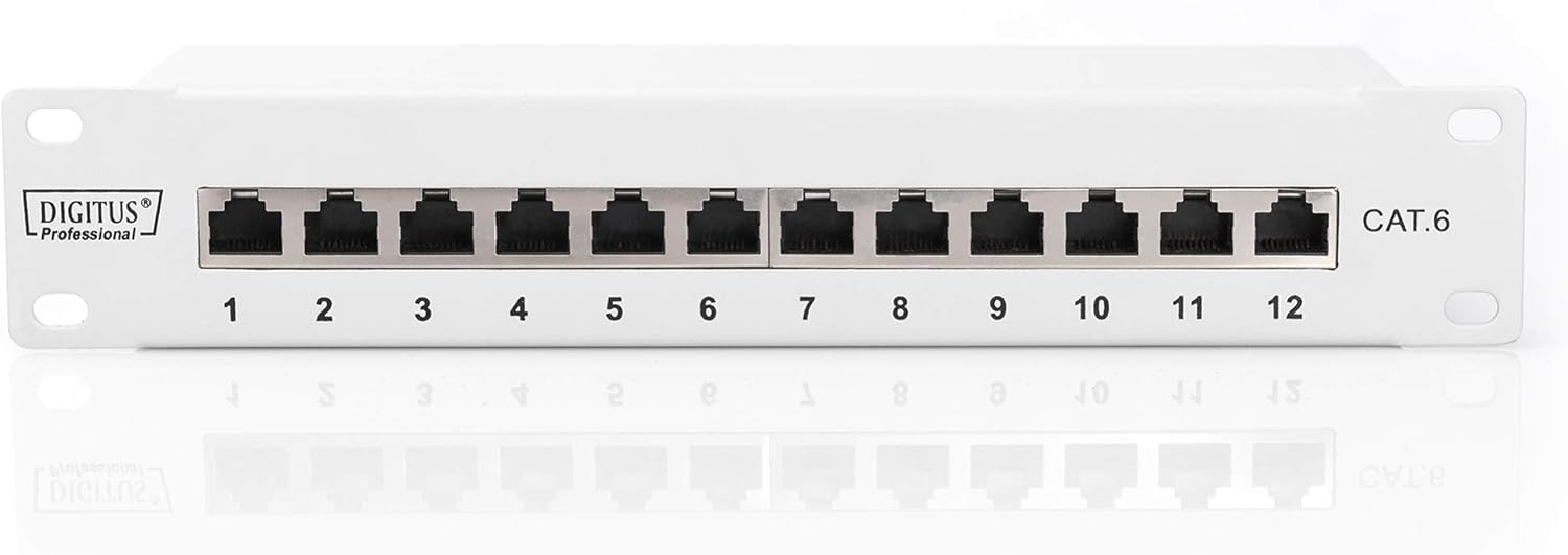 CAT 6, Class E Patch Panel, shielded, grey – BigaMart