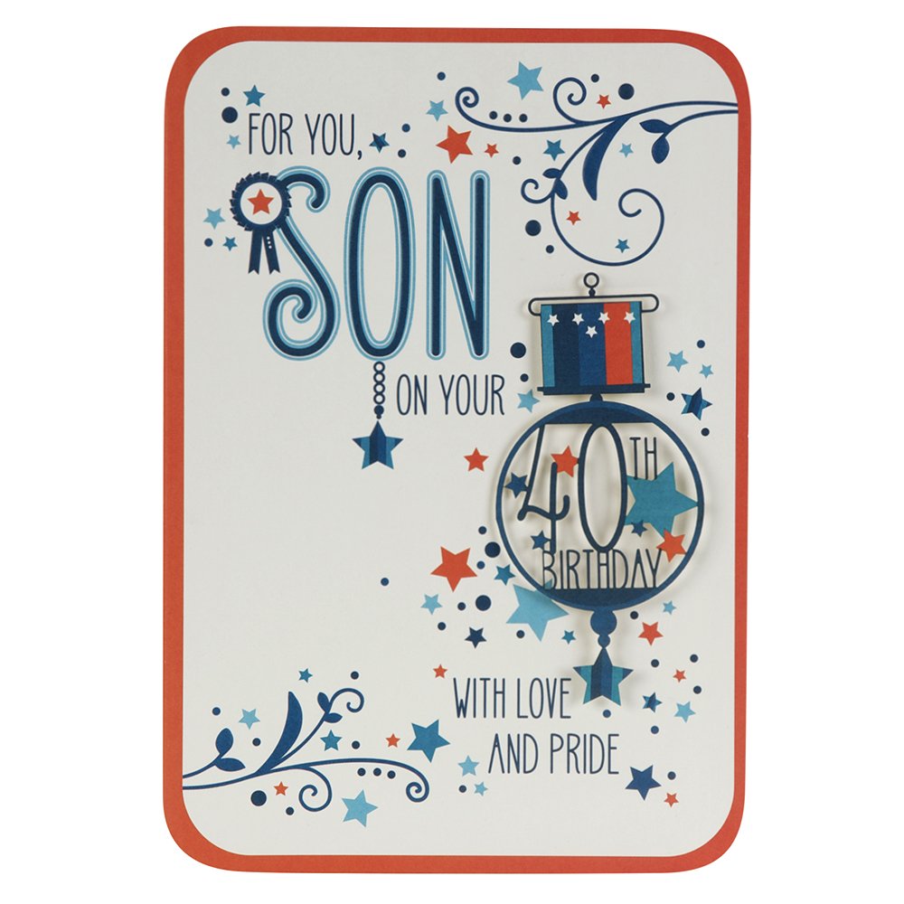 Hallmark 40th Birthday Card For Son With Love And Pride Medium 