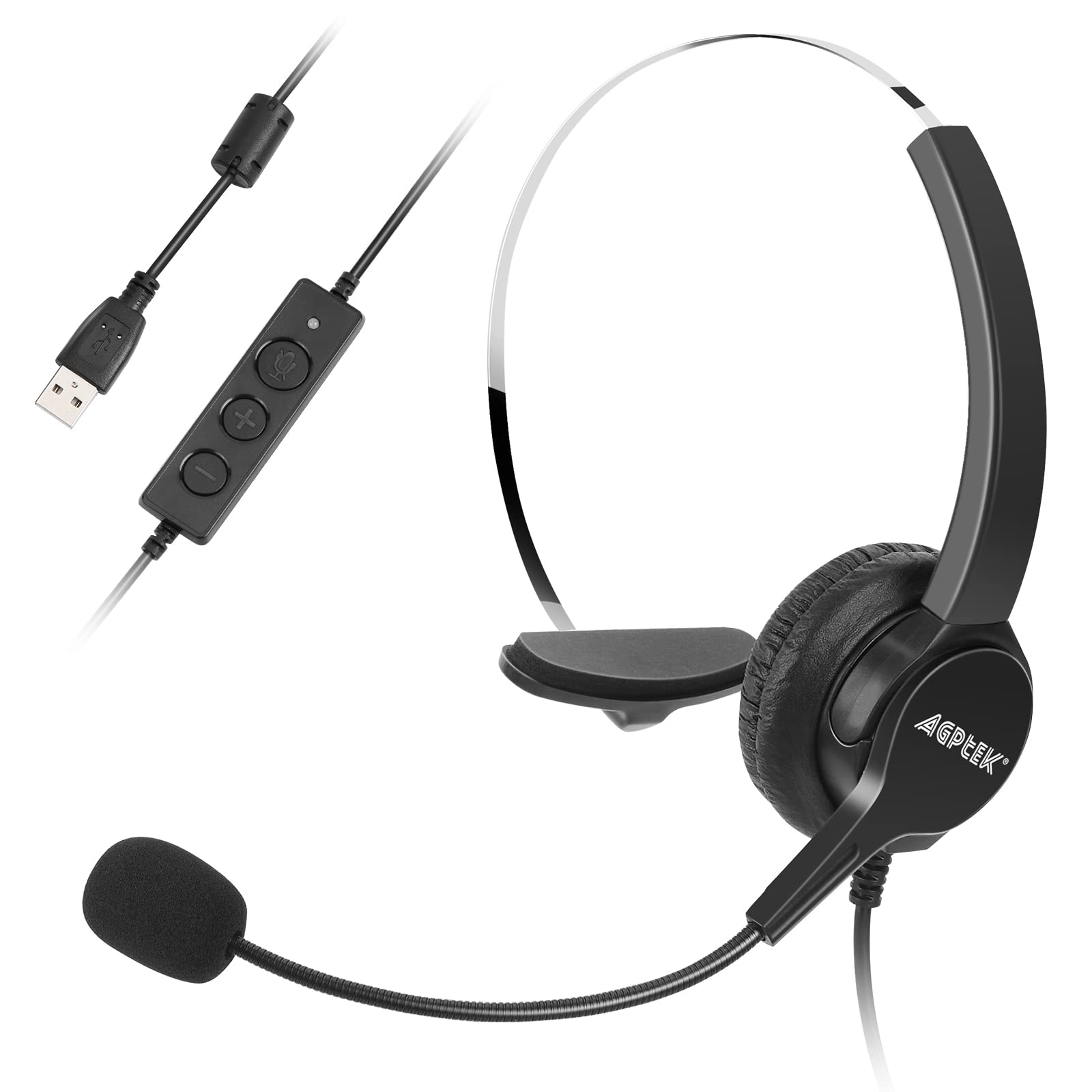 Mua AGPTEK® Hands-Free Call Center Noise Cancelling Corded Monaural ...