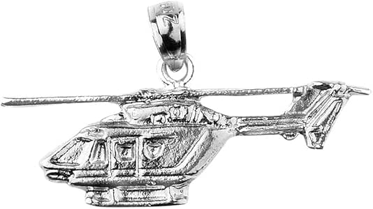 Amazon.com: Sterling Silver Helicopter Charm Pendant (15 x 27 mm): Jewelry